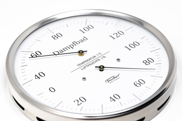 Steam Bath thermometer & hygrometer 130mm - Barometers&Clocks