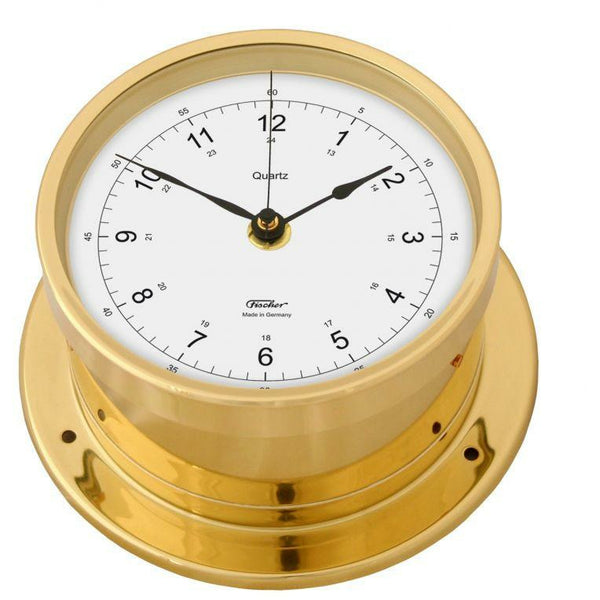 Nautical Brass Clock Navigator made in Germany - Barometers&Clocks